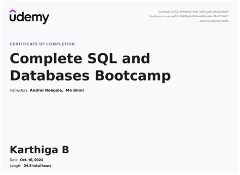 Karthiga Balasubramaniyan On Linkedin Sql Databasemanagement