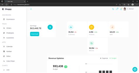 GitHub BeniaminAV Dashboard React Tailwind CSS