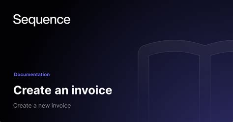 Create An Invoice Sequence