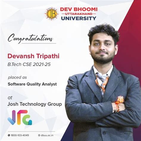 Congratulations To Devansh Tripathi We Are Thrilled To Announce That