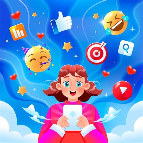 Premium Vector Gradient People And Social Media Illustration