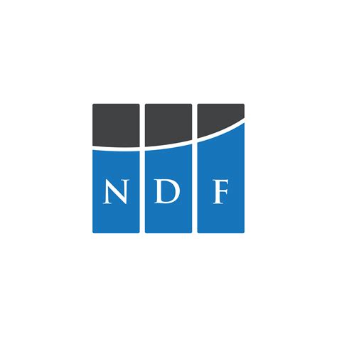 Ndf Letter Logo Design On White Background Ndf Creative Initials
