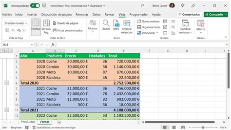 Cómo Fijar Filas Y Columnas E Inmovilizar Celdas En Excel Office A Tope