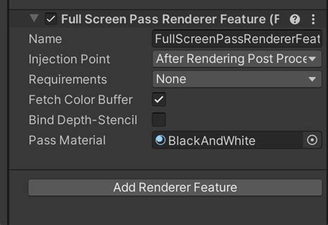 Remove Full Screen Pass Renderer Feature From Scene View And Not From The Game Unity Engine