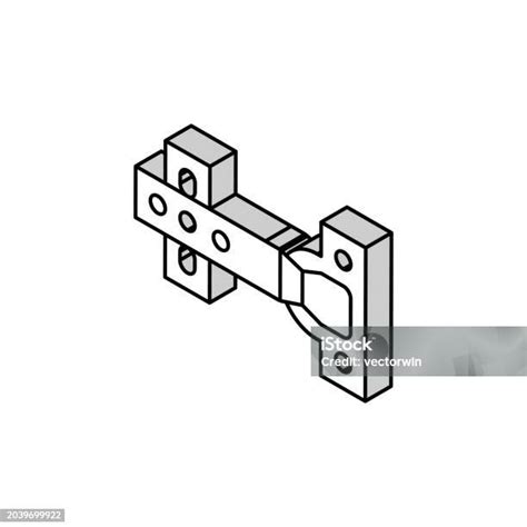 소프트 닫기 하드웨어 가구 피팅 아이소 메트릭 아이콘 벡터 일러스트 레이 션 가구에 대한 스톡 벡터 아트 및 기타 이미지 가구 강철 건축 Istock
