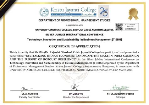 Rajarshi Ghosh On Linkedin Tisbm Makeinindia Economicresilience Uacs