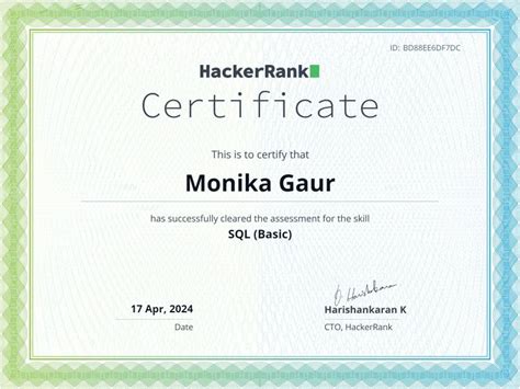 Monika Gaur On Linkedin Happy To Announce That Ive Earned A Sql Basics Certificate From