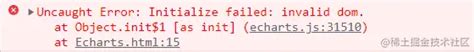 Echarts 报错：initialize Failed Invalid Dom 的解决思路本文已参与「新人创作礼」活 掘金