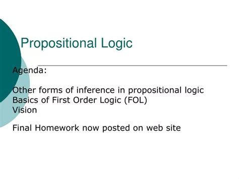 Ppt Propositional Logic Powerpoint Presentation Free Download Id 304869