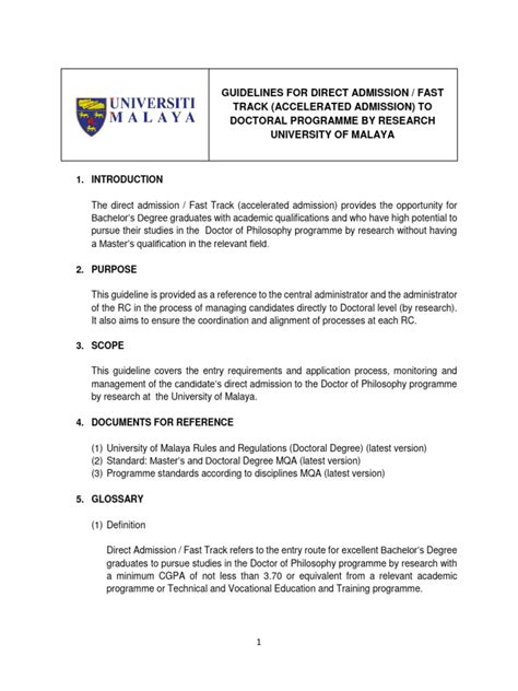 guideline for fast track senate 25 6 2020 pdf