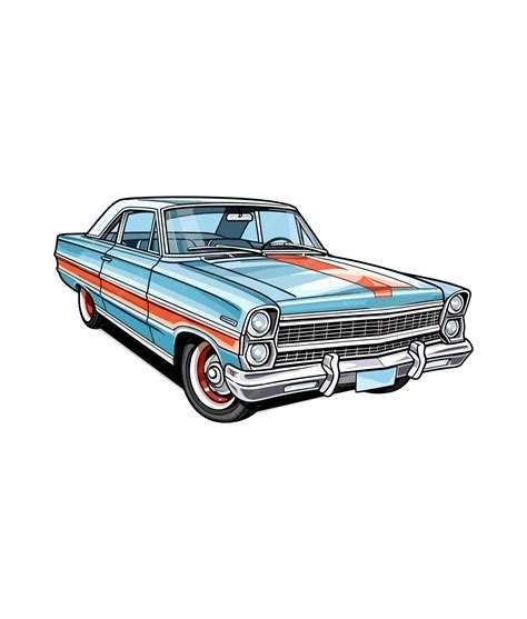Premium Vector Vector Vintage Classic Car Illustration On White