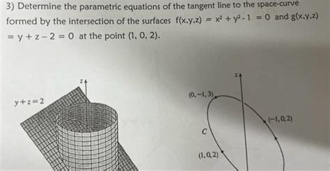 Solved Determine The Parametric Equations Of The Tangent Chegg Com