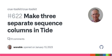 Make Three Separate Sequence Columns In Tide · Issue 622 · Crux