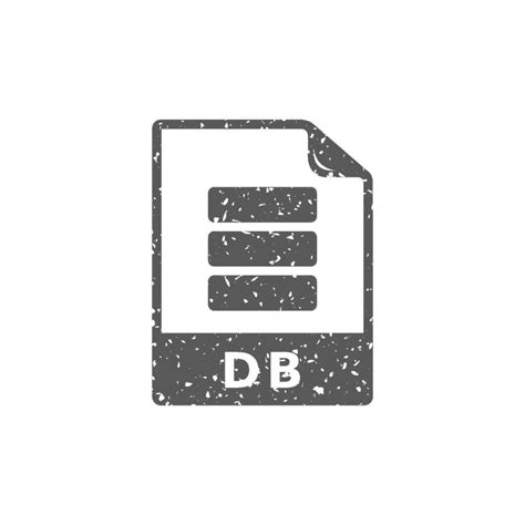 Db File Format Icon In Grunge Texture Vector Illustration 39357052