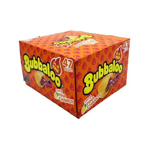 Bubbaloo Sabor Pina Chamoy Spicy Pineappple Flavored Gum 47 Pieces