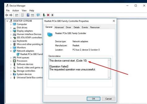 solved this device cannot start code 10 error network adapter
