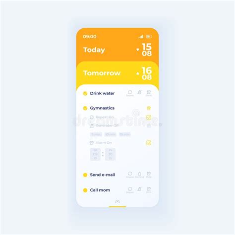 To Do List Smartphone Interface Vector Template Stock Vector Illustration Of Application List