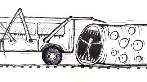 How To Draw A Train Eater And Bus Eater Youtube
