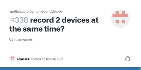 Record Devices At The Same Time Issue Spatialaudio Python Sounddevice Github