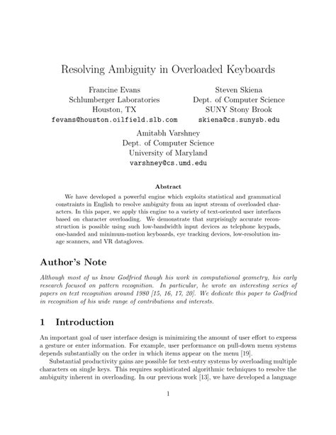 resolving ambiguity in overloaded keyboards docslib