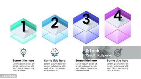 인포그래픽 템플릿 4 단계로 아이소 메트릭 사각형 키우기 0명에 대한 스톡 벡터 아트 및 기타 이미지 0명 개념 그래프 Istock