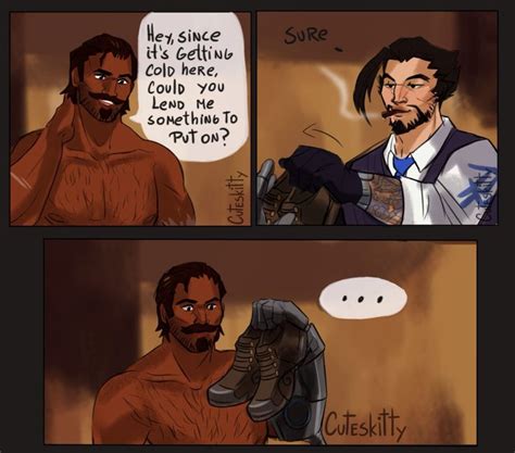 Pin By Zenyatta On Cassidy X Hanzo Overwatch Funny Overwatch Comic