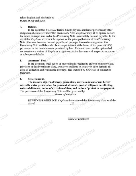 Employee Forgivable Loan Agreement Template