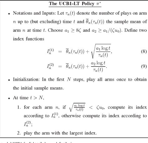 figure 1 from extended ucb policy for multi armed bandit with light tailed reward distributions