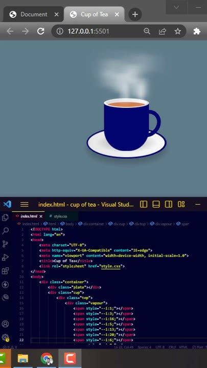 How To Create A Cup Of Tea Using Html Css3 Html Css A Tutorial For Beginners Youtube