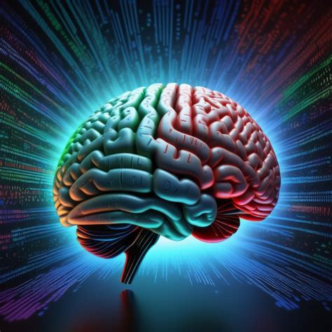 Premium Photo Human Brain With Binary Numbers And Circuit Board 3d