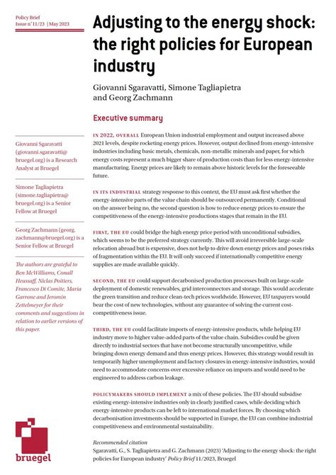 Georg Zachmann On Linkedin Our New Paper On The Impact Of The Energy