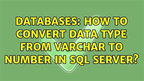 Oracle Convert Varchar To Number 917 Video Yandex Te Bulundu