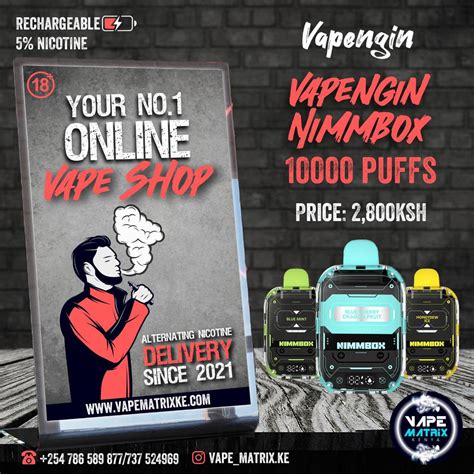 Vapengin Nimbox 1 Puffs 5 Nic Vape Matrix Kenya
