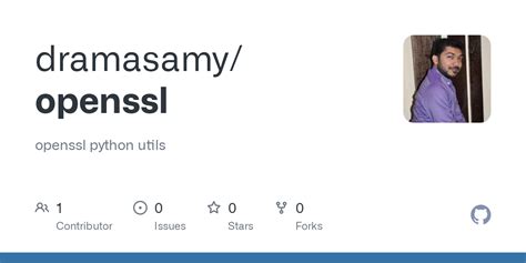 GitHub Dramasamy Openssl Openssl Python Utils