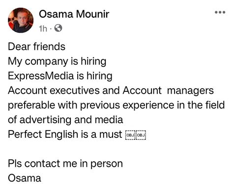 Dauddaxb Express Media Is Hiring Account Executives And Alaa Mohamed Nagiub