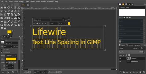 Adjusting Text Line Spacing In GIMP