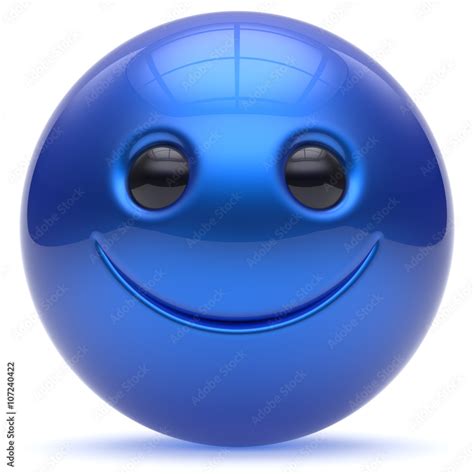 Cartoon Blue Smiley Faces