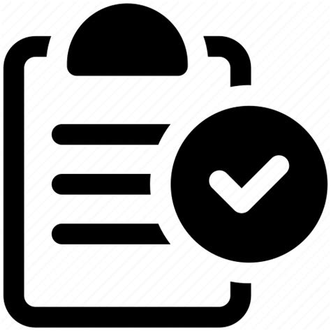 Clipboard Report Document Checkmark Accept Validation Verify Icon