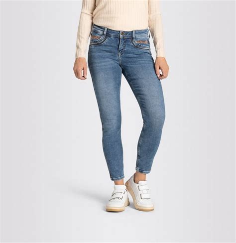 MAC Regular-fit-Jeans »Carrie Luxury Leo, Authentic Cross Denim«