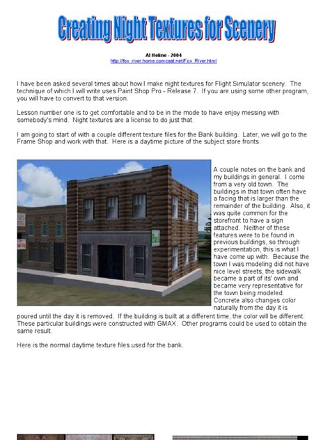 Creating Night Textures Pdf Incandescent Light Bulb Color