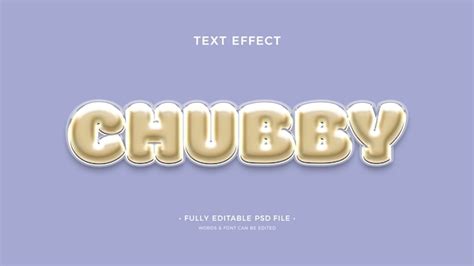 Premium Psd Chubby Text Effect