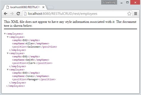 Simple Crud Example With Java Restful Web Service