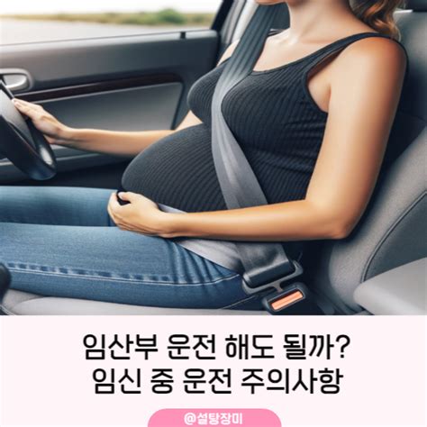 임산부 운전 해도 될까 임신 중 주의사항 네이버 블로그
