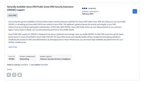 configuring dnssec for azure dns