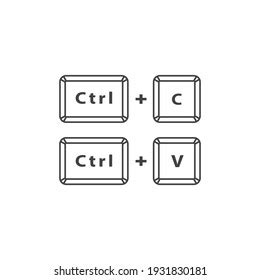 Ctrl C Cmd C V Shortcut Stock Vector Royalty Free Shutterstock