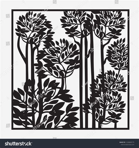 Decorative Tree Wall Laser Cut Panel Stock Vector Royalty Free 1228890175 Shutterstock