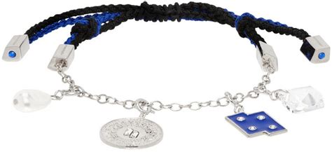 ader error black and silver gemma bracelet black silver bracelet