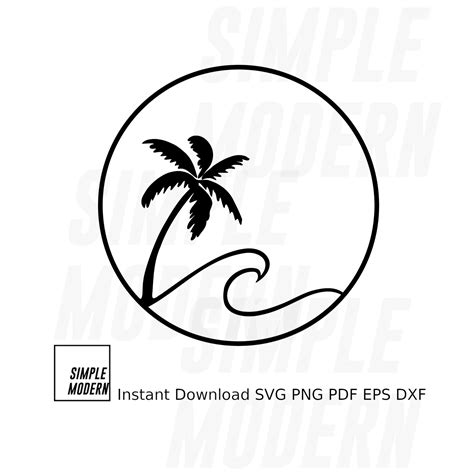 Simple Palm Tree Drawing