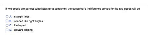 Solved If Two Goods Are Perfect Substitutes For A Consumer