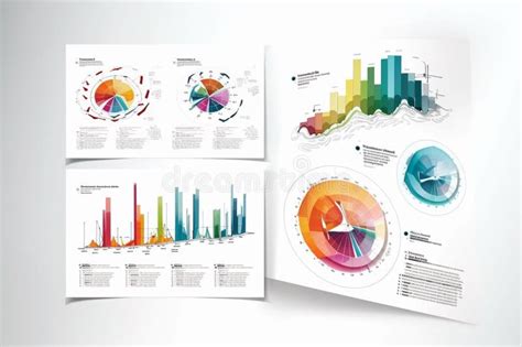 Data Visualization Charts Diagrams Vibrantly Illustration With White